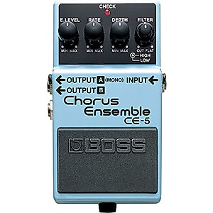 Boss CE-5 Chorus Ensemble Bundle with Instrument Cable, Patch Cable, and Picks