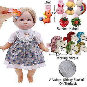 MLcnleS Alive Baby Doll Clothes and Accessories - 12 Sets Girl Doll Clothes Dress for 12 13 14 15 16 Inch Doll, Baby Doll Clothes - Doll Outfits Accessories w/Hairpin & Underwear for Doll Gift