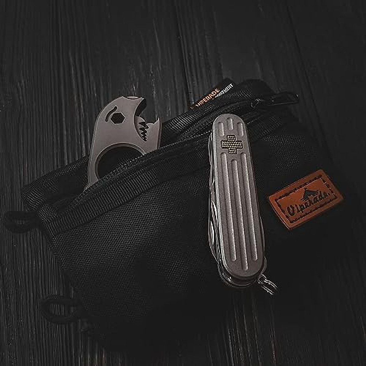 VIPERADE VE1 Pocket Organizer Tool for Men, Storage EDC Gears, Best Gift to Keep Organized, Hold Your Flashlight/ Knife, Tactical Pen, Notebook (Black)