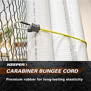 Keeper - 24” Carabiner Bungee Cord - UV and Weather-Resistant