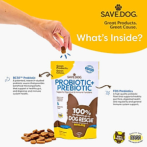 SAVE.DOG Chewable Probiotics & Omega Itch Relief for Dogs Bundle