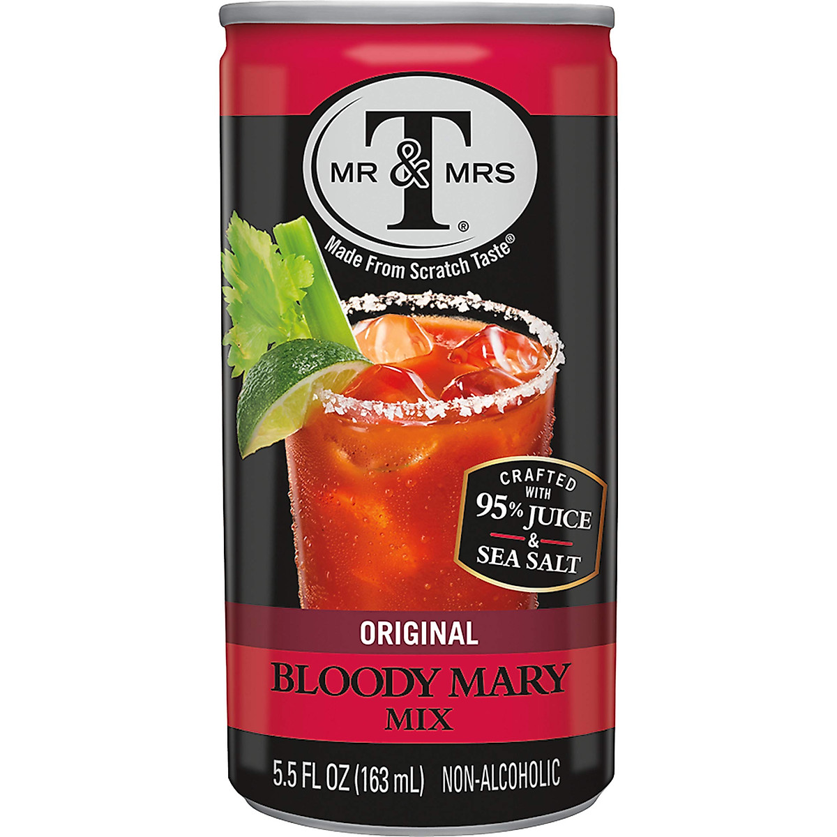 Mr & Mrs T Original Bloody Mary Mix, 5.5 fl oz cans (Pack of 24)