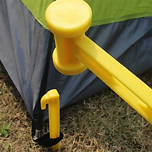 24Pcs Tent Pegs Plastic Spike Hook Awning Camping Caravan Visual Marker,12x 6inch + 12x 9inch