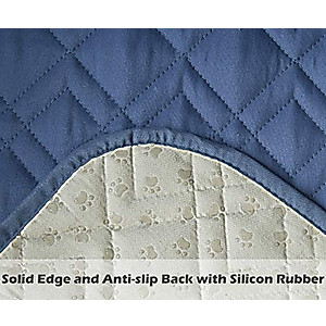 Ameritex Couch Sofa Slipcover 100% Waterproof Nonslip Quilted Furniture Protector Slipcover for Dogs, Children, Pets Sofa Slipcover Machine Washable (Blue, 68")