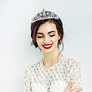 Casoty Birthday Queen Sash & Rhinestone Tiara Set, AB Rhinestones Birthday Crowns for Women, Happy Birthday Queen Tiara for Women with Comb, Birthday Tiara for Women, Birthday Sash and Tiara for Women