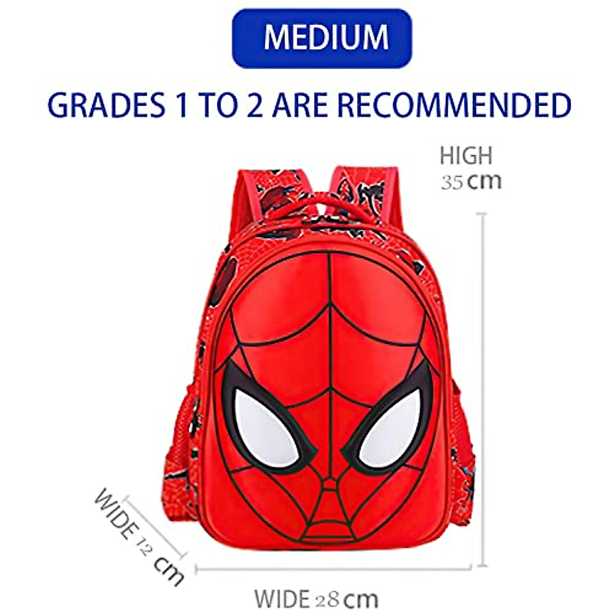 Ucqqerw Toddler Backpack Kids School Bag Large Capacity Lightweight Vacation Travel Bookbag Adjustable Shoulder Strap Daypack for Boys Girls L