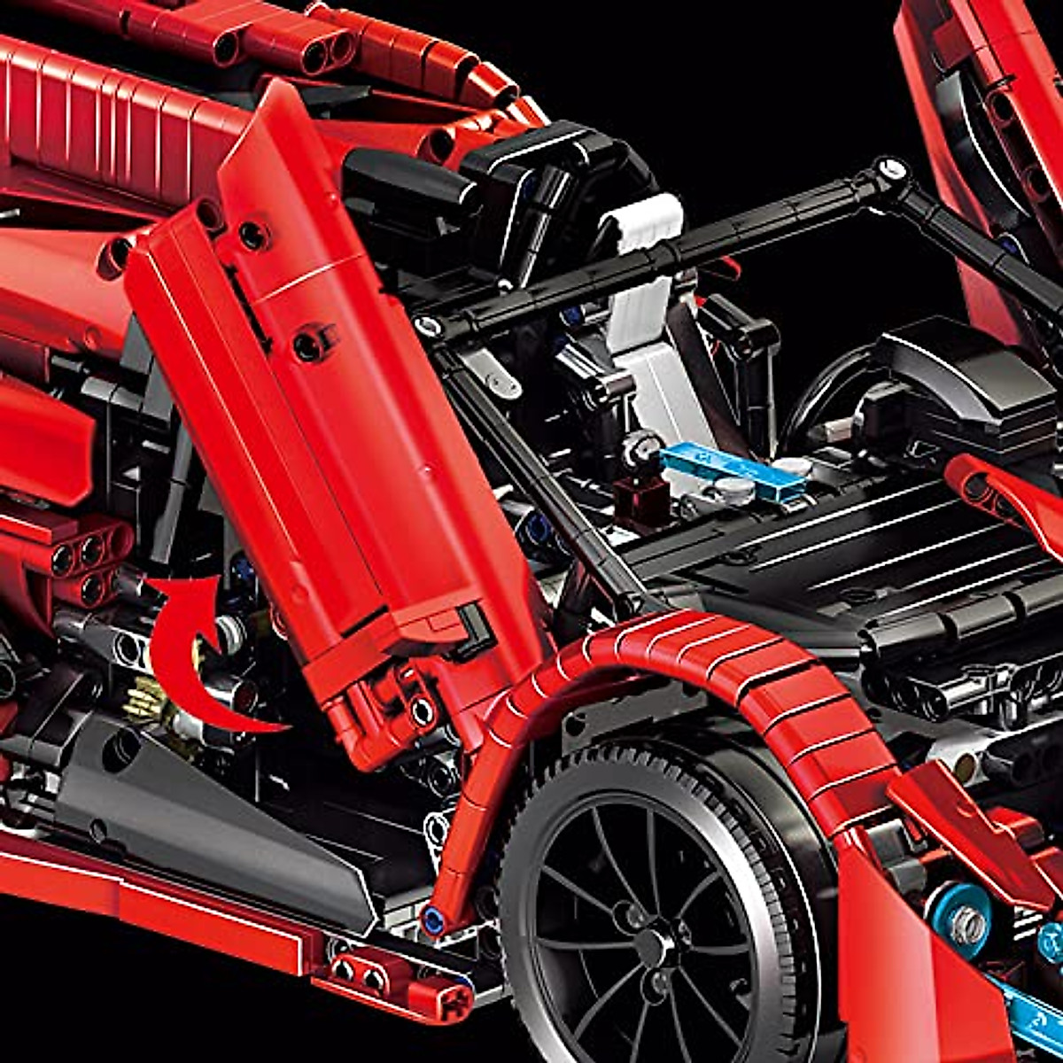 NC Building Blocks Car Technique Building Blocks and Engineering Toy, Brick Construction Toy, Adult Collectible Model Cars Kits to Build, 1:12 Scale Blocks Racing Car Model 2615 Pieces (QL0013)