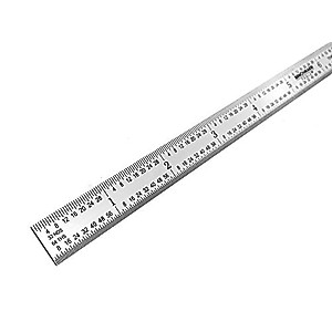 Benchmark Tools 466651 Flexible 12 Inch 5R Machinist Rule with 1/10, 1/100, 1/32 and 1/64 Markings Stainless Steel Non-Glare Satin Chrome Finish Conforms to EEC-1 Accuracy Standards (1)
