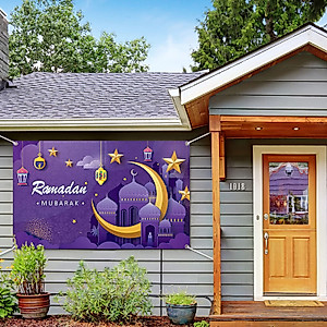 Ramadan Mubarak Decorations Ramadan Banner Eid Backdrop Background for Eid Al-fitr Party Decorations Supplies