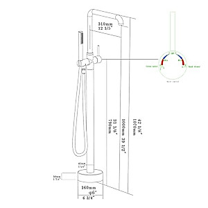 Freestanding Bathtub Faucet with Hand Shower