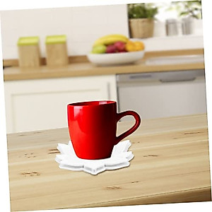 EXCEART 4 Pcs Crystal Epoxy Mold Cup Holder Tray Jewlery Tray Jewelry Tools Resin Jewelry Tray Resin Flower Tray Epoxy Coaster Cup Mat Mold Silicone Mold DIY Silicone Mold Storage Casting