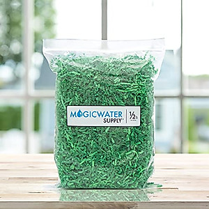 MagicWater Supply Crinkle Cut Paper Shred Filler (1/2 LB) for Gift Wrapping & Basket Filling - Green