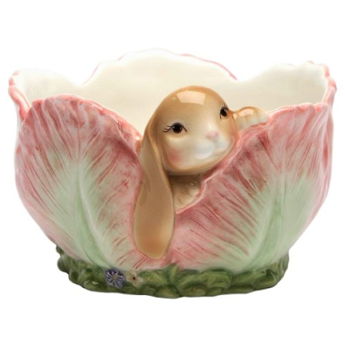 Appletree Design Ceramic Barn Yard Bunny Candy Bowl, 5-Inch Long, 2-3/4-Inch
