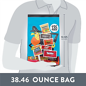 HERSHEY'S Assorted Flavored Miniatures, Halloween Candy Variety Bag, 38.46 oz (135 Piece)