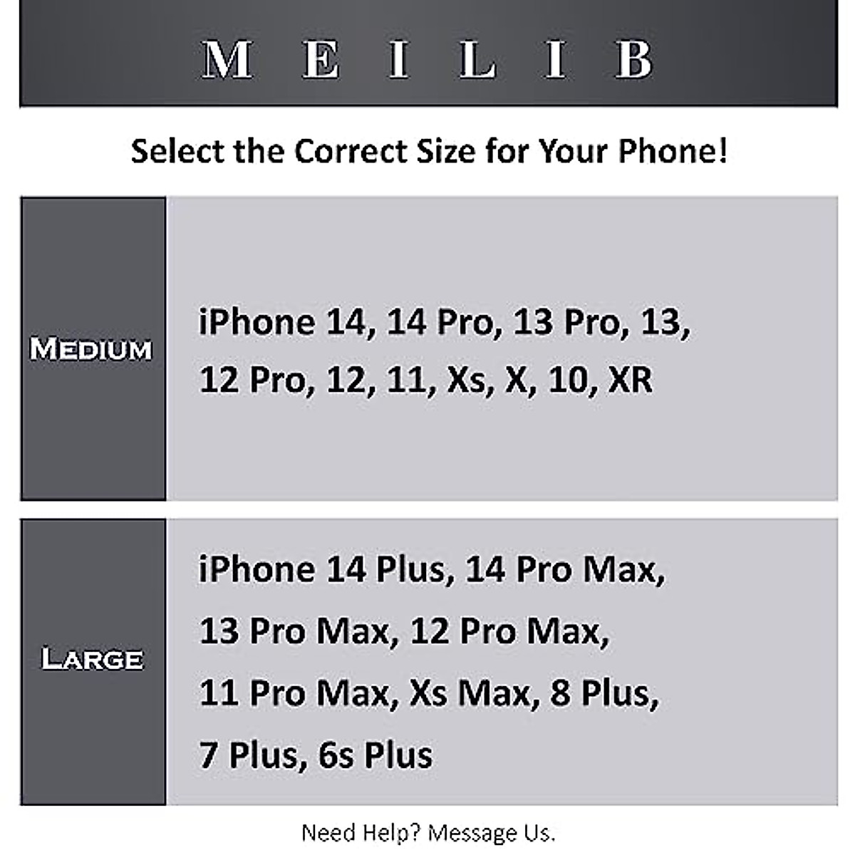 Meilib Belt Case for iPhone 14, 14 Pro, 13 Pro, 13, 12 Pro, 12, 11, XR, Nylon Cell Phone Belt Holder Holster Pouch Cover with ID Card Storage (Fits Phone with Protective Case on) Medium Black
