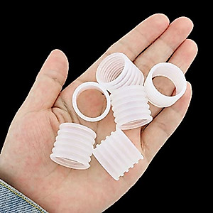 ITROLLE 50PCS Non-Slip Rubber Clothing Hanger Grips Clothes Hanger Strips Use for Wood and Plastic Hangers