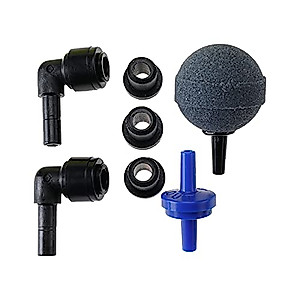 Homend DWC Deep Water Culture Hydroponic System Growing Kit, Medium Size w/Airstone, 6 Plant Sites (Holes) Bucket, Air Pump, Rockwool - Best Indoor Herb Garden for Lettuce, Mint, Parsley (6 Sites)