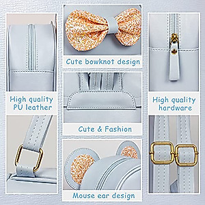 SCHUM ARSON Mini Backpack for Girls Cute Bowknot Toddler Backpack Purse Cartoon Mouse Ears Purse Mini Backpack for Teen Girls