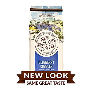 New England Coffee Blueberry Cobbler Medium Roast Ground Coffee, 11oz Bag (Pack of 1)