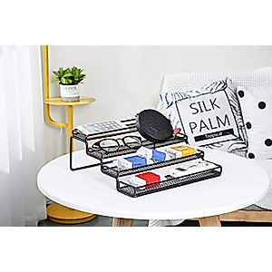 MEIQIHOME 4 Tier Spice Rack Organizer Step Shelf Countertop Spice Storage Holder, for Kitchen Cabinet Cupboard Pantry, Metal, Black