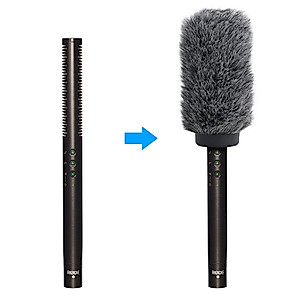 YOUSHARES NTG4+ Microphone Windscreen - Windmuff for Rode NTG4 Plus Shotgun Microphones, Windshield Up to 6.3" Long