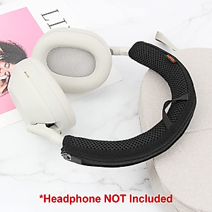 Desing Wish WH-1000XM5 Headband Cover Air Mesh Fabric Replacement Headphone Headband Cushion Pad Cover Compatible with Sony WH-1000XM5 Headphone Headband Protector (Black)