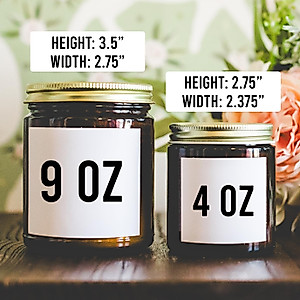 YouNique Designs Long Distance Candle, 4 Ounces, Long Distance Relationship Gifts, I Miss You Gift for Him, White All Natural Soy Vegan Aromatherapy Candles (Mahogany Teakwood A 4 oz)