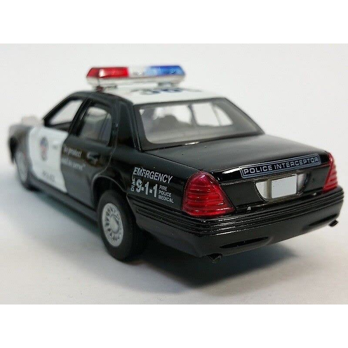 🚓 KiNSMART Ford Crown Victoria 5" 1:42 Scale Police Interceptor Car w/ Pullback Action 👮