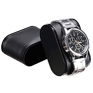 BEWISHOME Watch Box 20 Slots Watch Case for Men - Luxury Watch Organizer with Glass Top,Smooth Faux Leather Interior, Brown SSH04Y