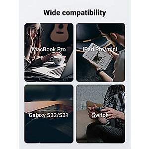 UGREEN 100W USB C to USB C Cable Type C Fast Charging Cable Compatible with MacBook Pro 2022, iPad Pro 2022, iPad Air 5, Samsung Galaxy S23/S22 Ultra, Pixel, Switch, etc. 6.6FT Black