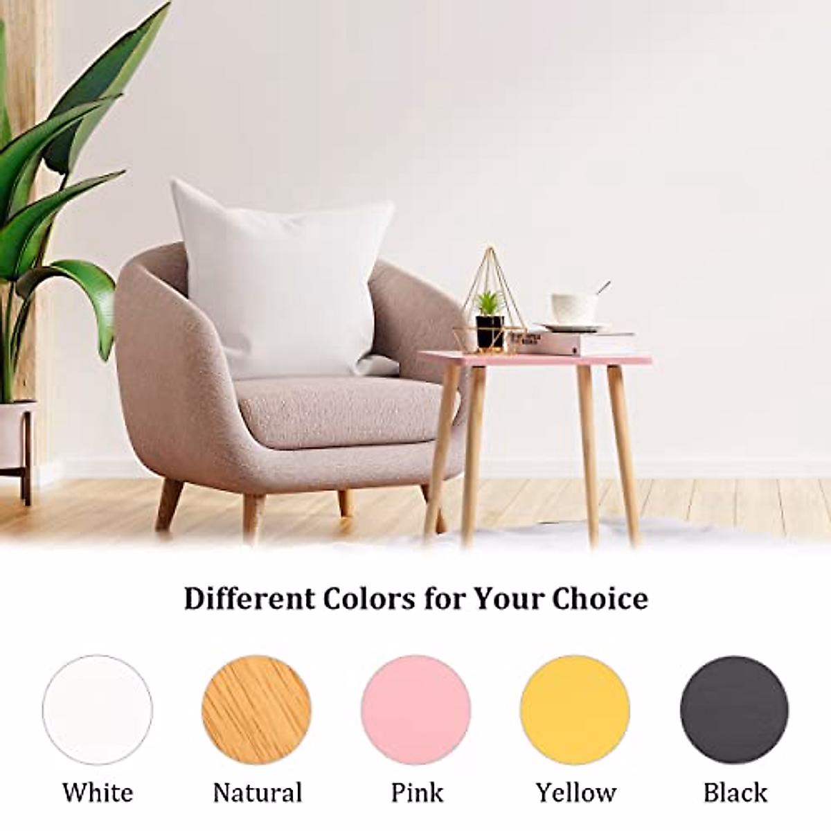 FORAOFUR Side Table, Small End Table Accent Table Living Room Bedroom Balcony Office, Modern Side Table Bedside Table Home Decor, Easy Assembly