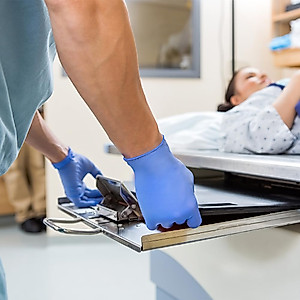 TRONEX XS - 2XL Nitrile Glove, Examination, Fingertip-Textured, Powder-Free, Blue (1000, X-Small)