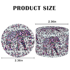 VRUPINZE 2.5 Inch Boho Grinder, Large Spice Grinder（Colorful Elephants Pattern）