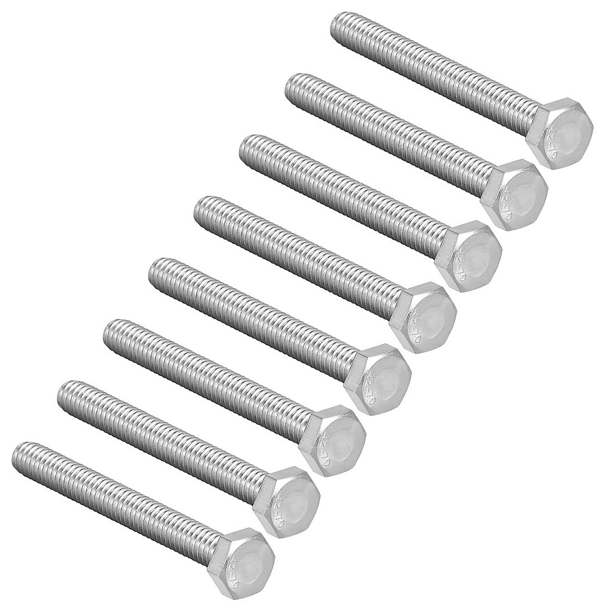 uxcell M8x75mm Hex Bolts 304 Stainless Steel Hexagon Screw Bolt 8pcs