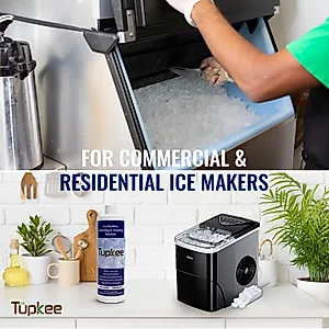 Tupkee Ice Machine Cleaner and Descaler - 16 fl oz, Nickel Safe Ice Maker Cleaner - Compatible with All Major Brands (Scotsman, KitchenAid, Affresh) - Made in USA