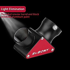 SVBONY SV188P Dielectric Mirror Star Diagonal, 1.25 Inch 90 Degree Mirror Diagonal, 99% Reflectivity Dielectric Coatings with Brass Compression Rings