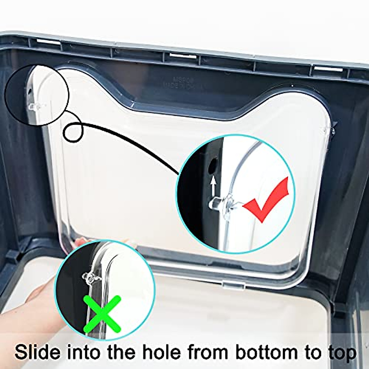 Bolux Foldable Cat Litter Box with Lid, Extra Large Litter Box with Cat Litter Scoop, Drawer Type Cat Litter Pan Easy to Scoop & Low Tracking (Dark Grey, 20" L x 16" W x 15" H)