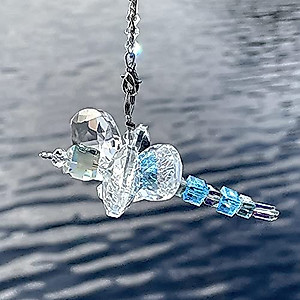 Dragonfly Gift - Crystal Dragonfly - Crystal Figurines- Car Charm - Rainbow Maker - Dragonfly Charm - Prism Suncatcher for Garden, Home, Car and Window Décor - Gifts for Mom - Gifts for Grandma