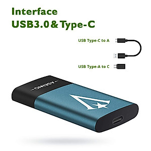 ASENNO Portable SSD External Solid State Drive Possport SSD (ASP1 1TB)