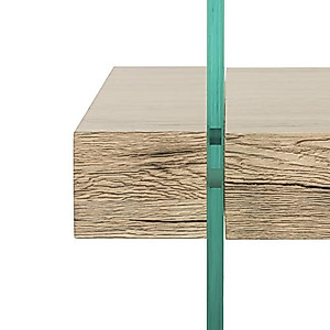 Safavieh Home Kayley Natural and Glass Coffee Table