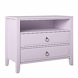 Novogratz Her Majesty 2 Drawer Nightstand, Lavender