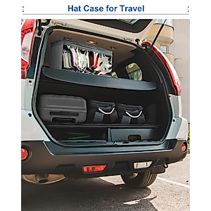 Epesoware Stackable Hat Storage for Baseball Caps, Hat Organizer for Baseball Caps with Cardboard, Wide Hat Bag Foldable Hat Case for Home Travel