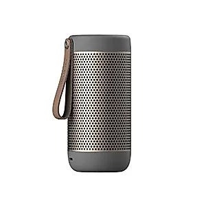KREAFUNK Acoustic Portable Bluetooth Speaker, Water Resistant (IPX5) and Durable, Up to 30 Hours of Wireless Play, Voice Assistant, Stereo Sound, for Indoors and Outdoors (Gray)