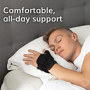 BraceAbility Trigger Thumb Splint - Jammed, Sprained or Broken CMC Joint and Wrist Spica Support Brace for Tendonitis Treatment, Arthritis Pain Relief, Carpal Tunnel Stabilizer for Right or Left Hand