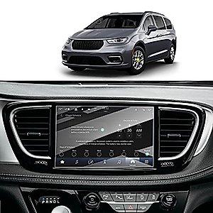 SKTU for 2021 2022 2023 Chrysler Pacifica Screen Protector Dodge Durango Uconnect 10.1In Navigation Display 2023 Chrysle r Pacifica Accessories Tempered Glass 9H Hardness Anti Glare & Scratch HD Clear Touch Screen Protective Film
