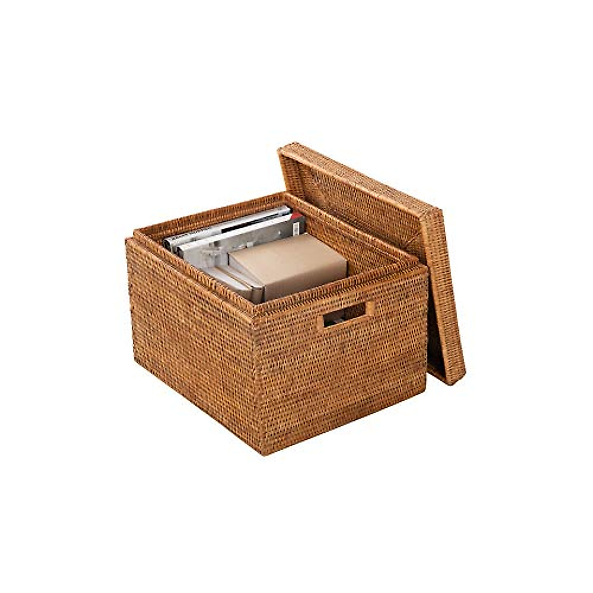 Kouboo La Jolla Rattan Box, Honey-Brown