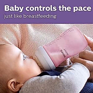 Philips Avent Natural Baby Bottle with Natural Response Nipple, Pink Baby Gift Set with Snuggle, SCD838/03