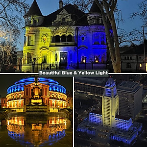 GoodBulb 9-Watt Blue and Yellow LED Light Bulbs | 60-Watt Equivalent | A19 Shape E26 Base | Stand with Ukraine | Perfect for Exterior fixtures | Non-dimming (2 Bulbs)