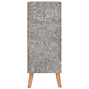 Natulvd Buffet Cabinet Kitchen Buffet Storage Cabinet Sideboard with 2 Doors, Modern Minimalist Buffet Server Cupboard Cabinet Console Table with Storage Shelf - Light Gray