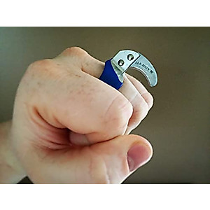 The Original Handy Safety Knife - Utility Ring Knife for Finger with Sharp, Curved Blade - Handy Gardener's Three Pack - By Handy Twine Knife